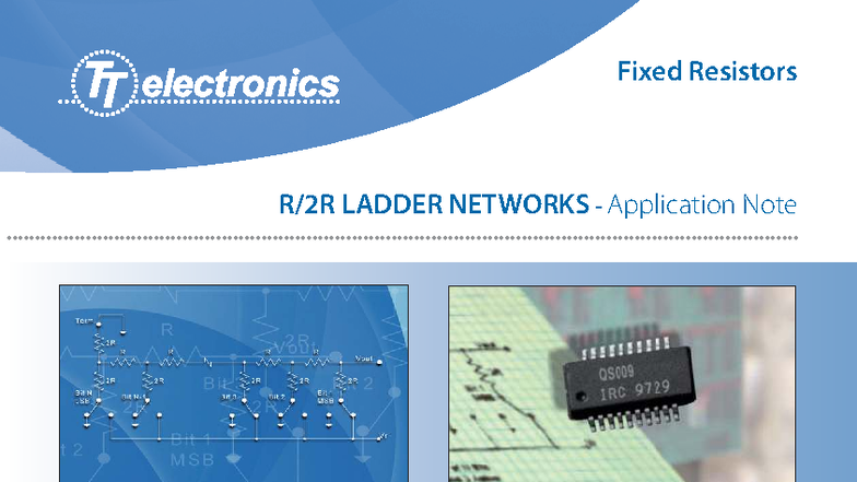 Fixed Resistors Ladder Networks Application Note: DAC Insights - Studocu