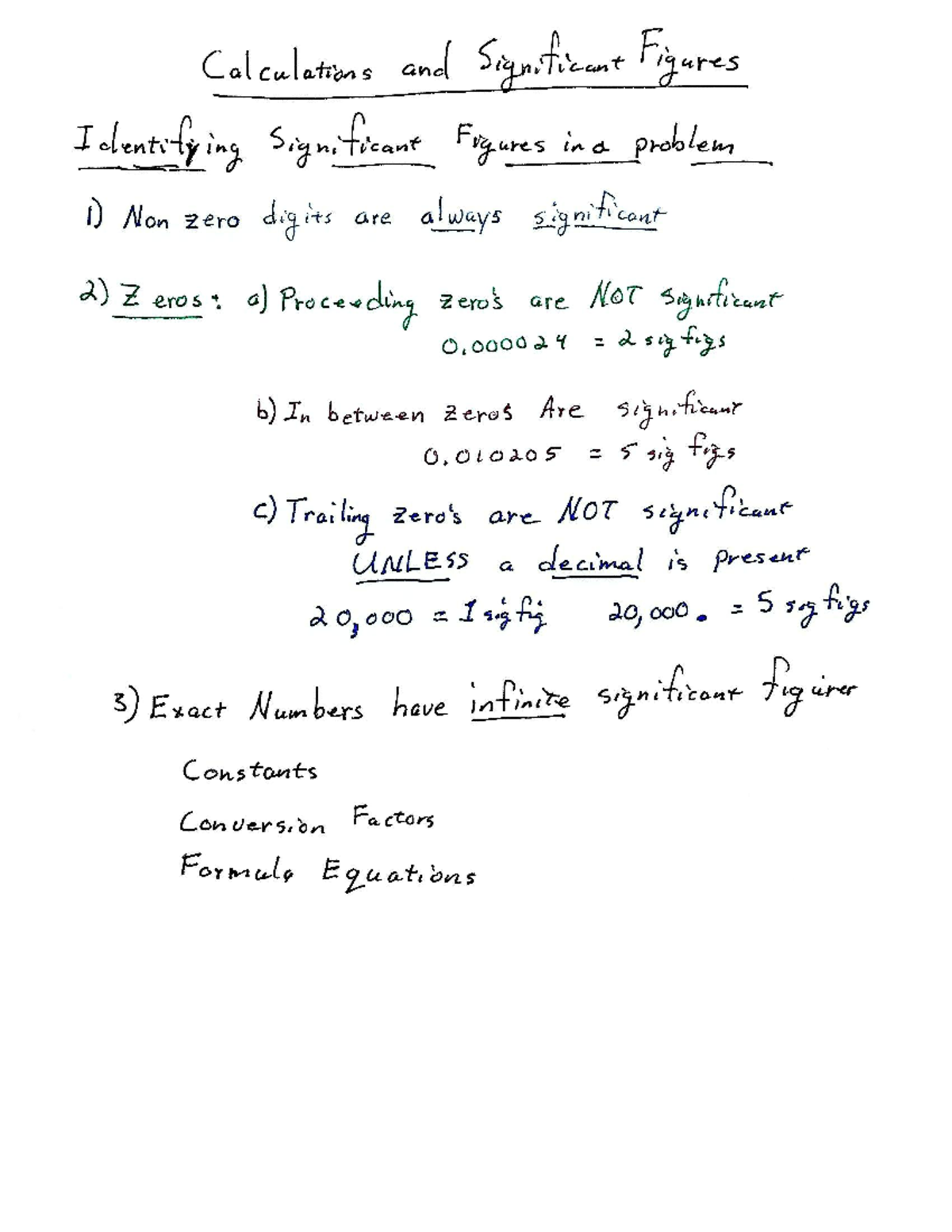 Calculations and Significant Figures: A Study Guide for CHEM 101 - Studocu