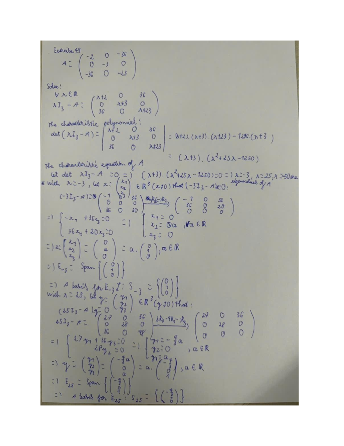 Assignment 3 - Eigenvalues and Characteristic Polynomials - Studocu
