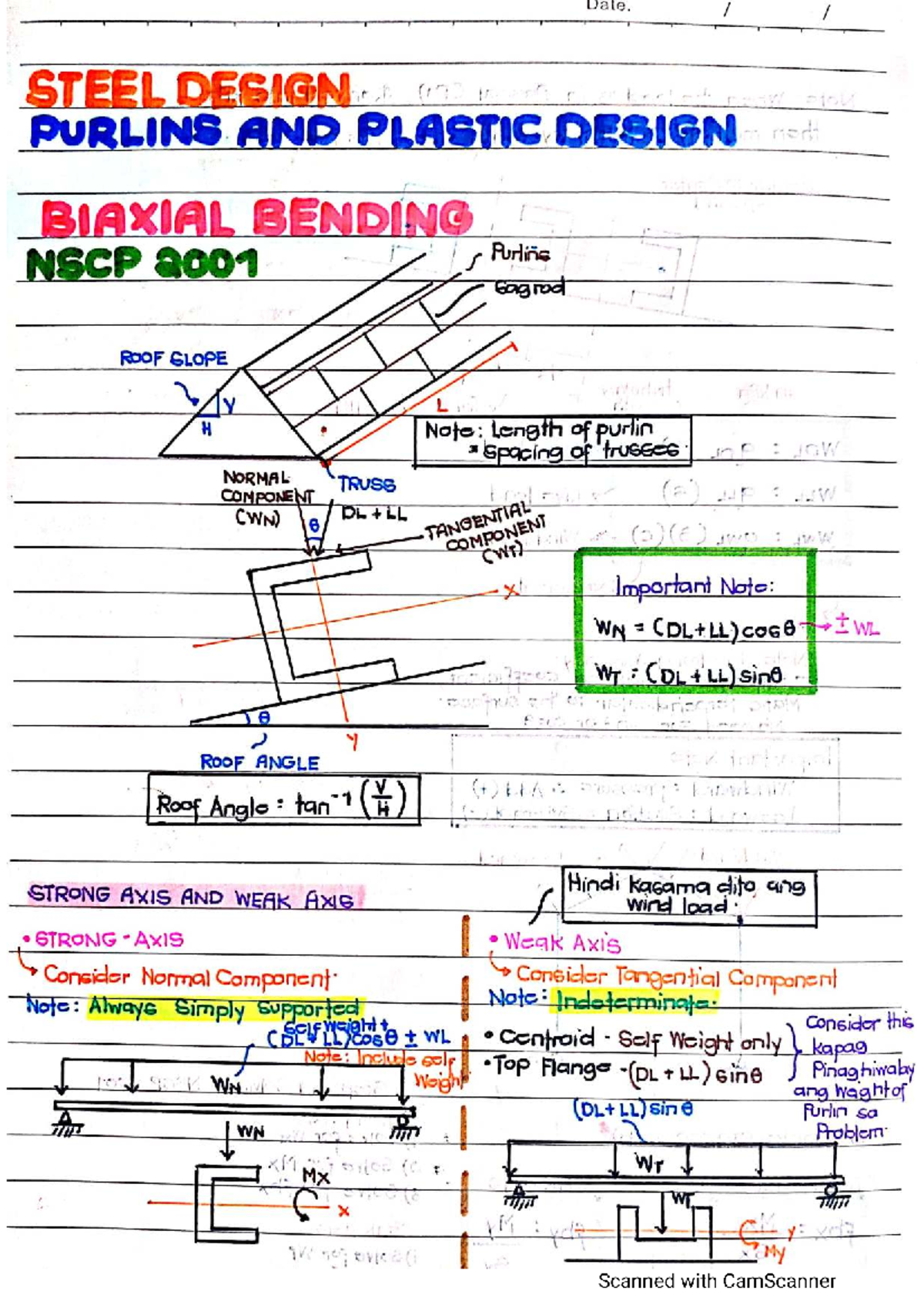 Steel Design Lecture Notes: Purlins and Biaxial Bending (NSCP 2001 ...