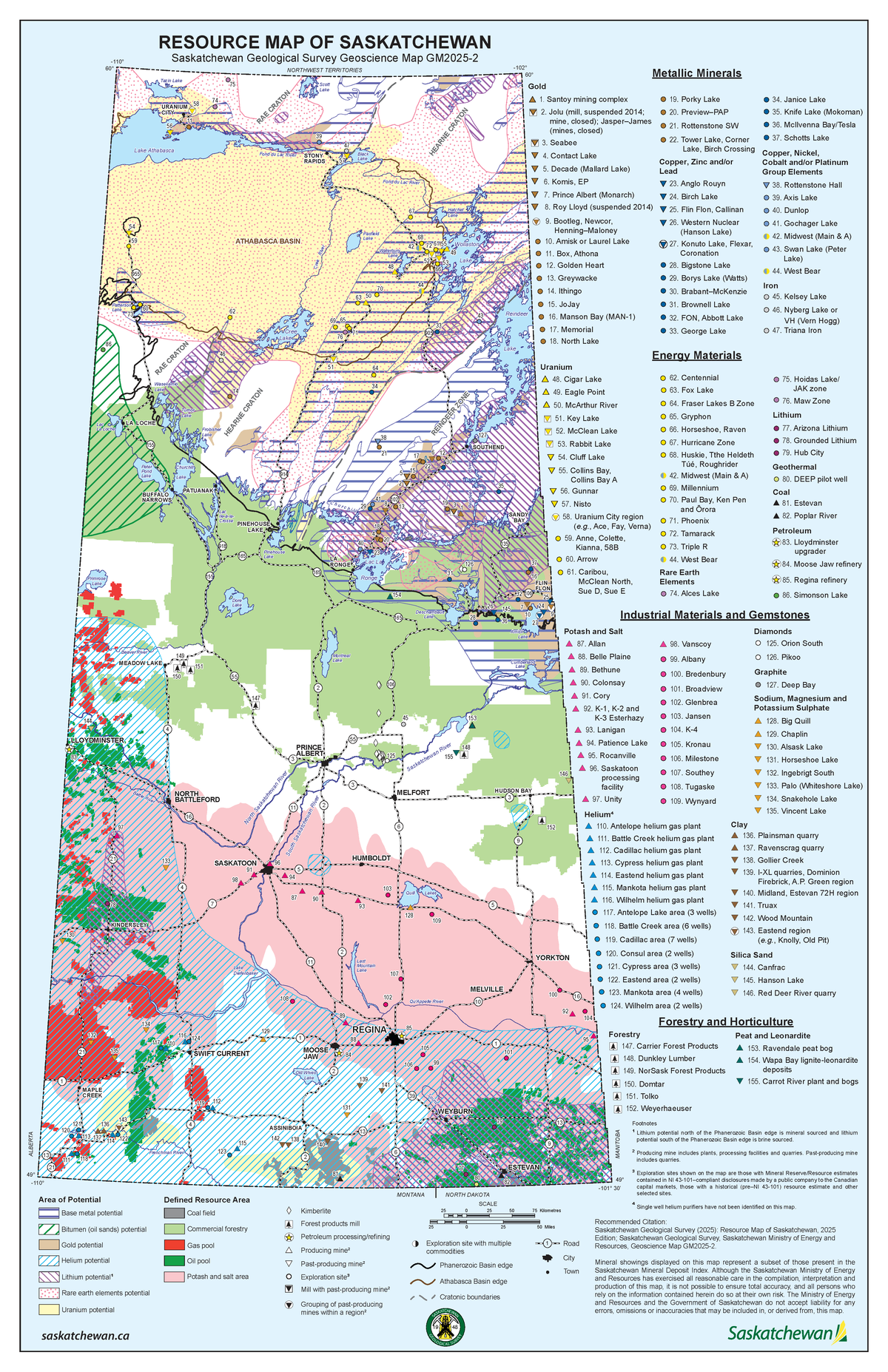 RESOURCE MAP OF SASKATCHEWAN 2025 - Geoscience Overview - Studocu