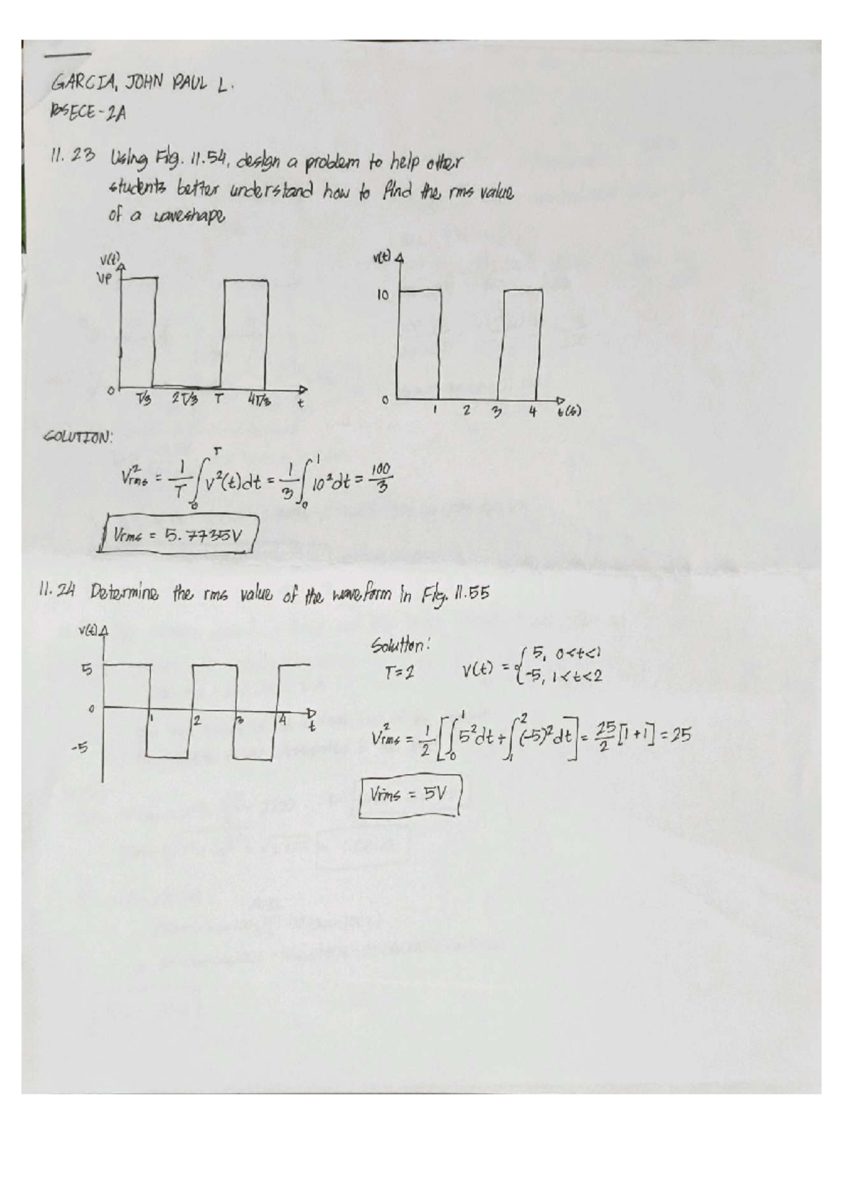 Circuits 2: Practice Problem on Finding RMS Value - Studocu