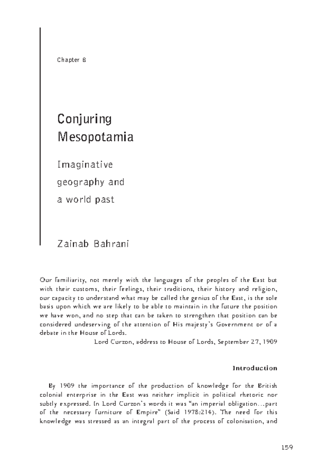 Bahrani 1998 - Chapter 8 Conjuring Mesopotamia Imaginative geography ...