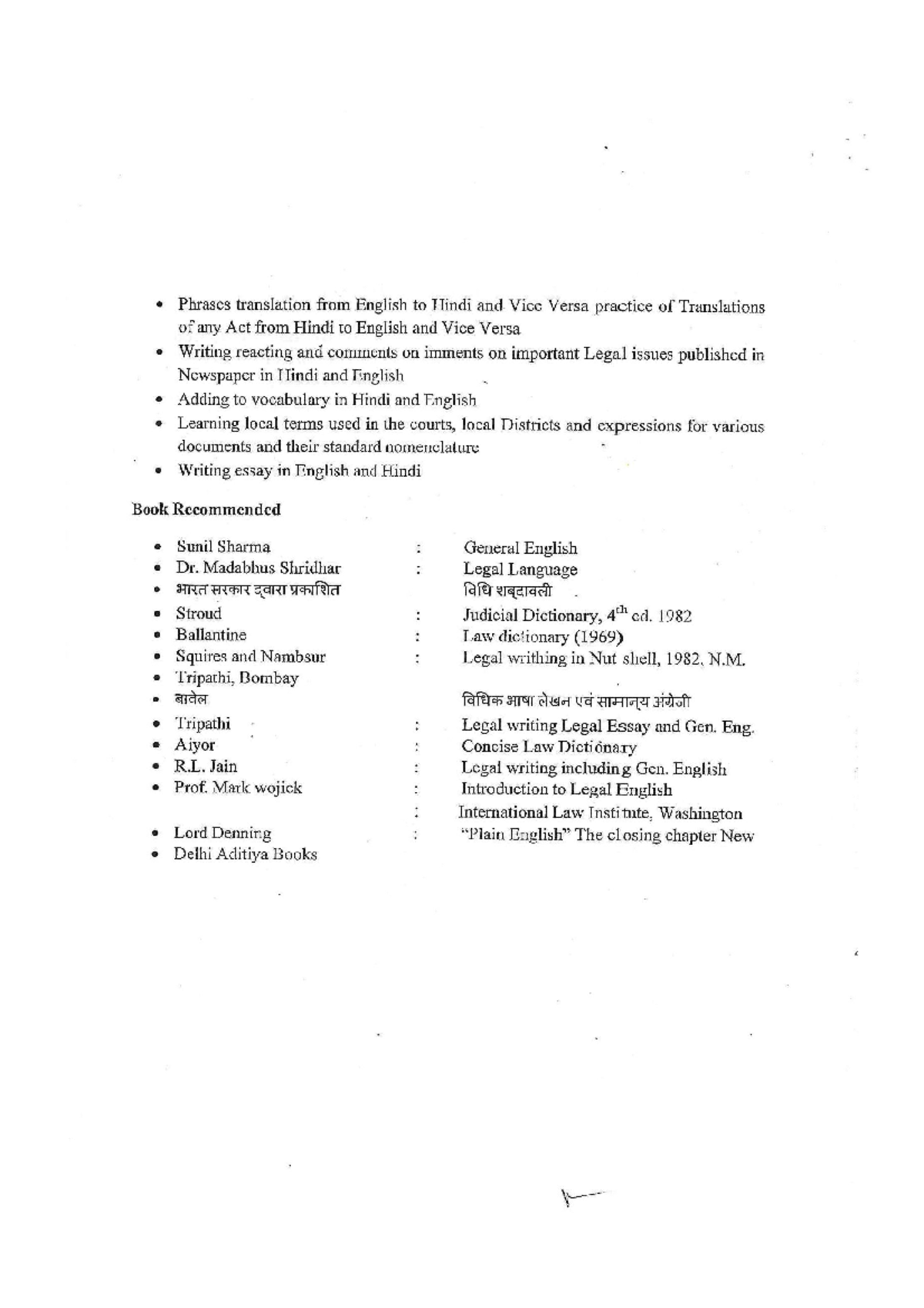 LLB Third Semester-4 - mandat - Phrases translation from English to ...