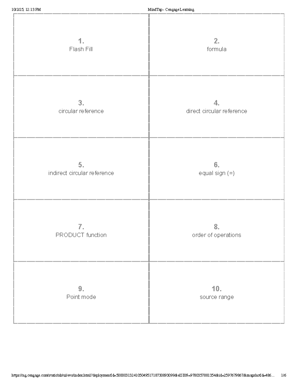 Excel Functions & Features Overview - MindTap Cengage Learning - Studocu