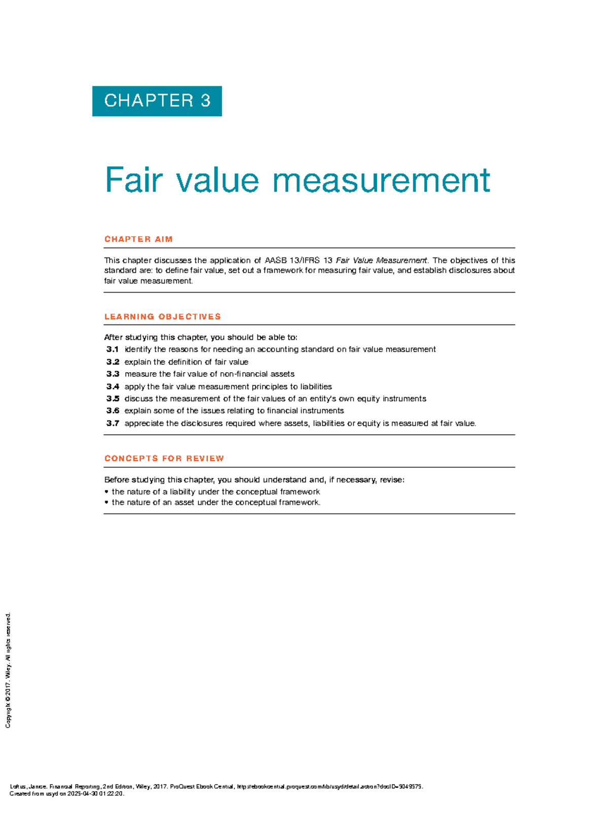 Chapter 3 Fair Value Measurement - Financial Reporting (2nd Ed.) - Studocu