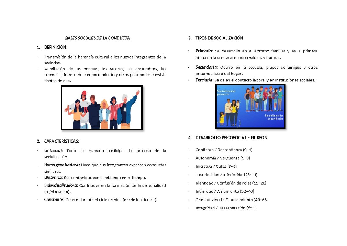 Bases Sociales de la Conducta: Definición y Tipos de Socialización ...