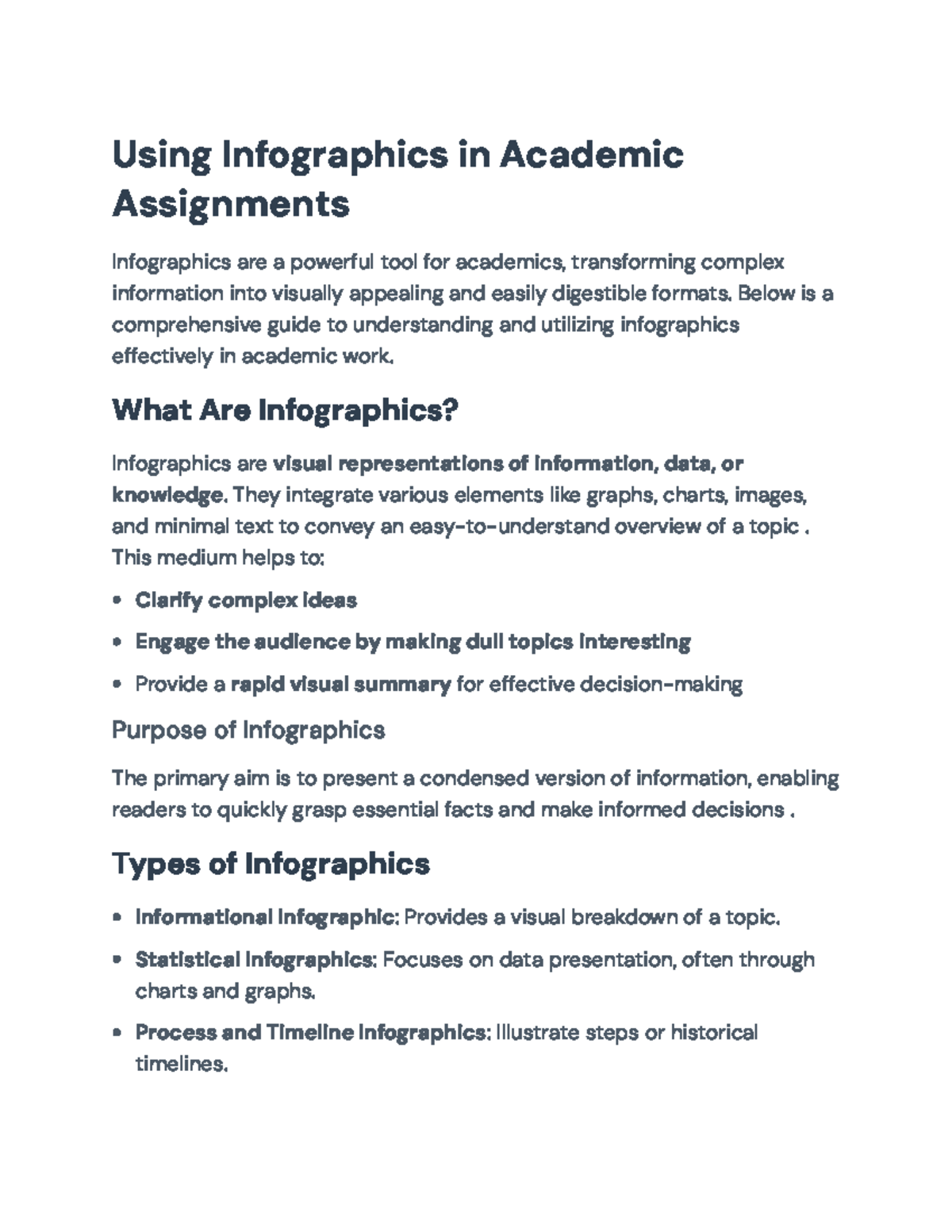 Using Infographics in Academic Assignments: A Comprehensive Guide ...