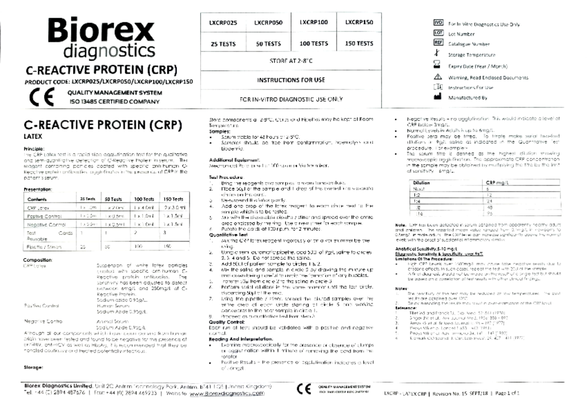 Serological Tests Overview: CRP, ASO, RF, RPR & HBs Ag - Studocu