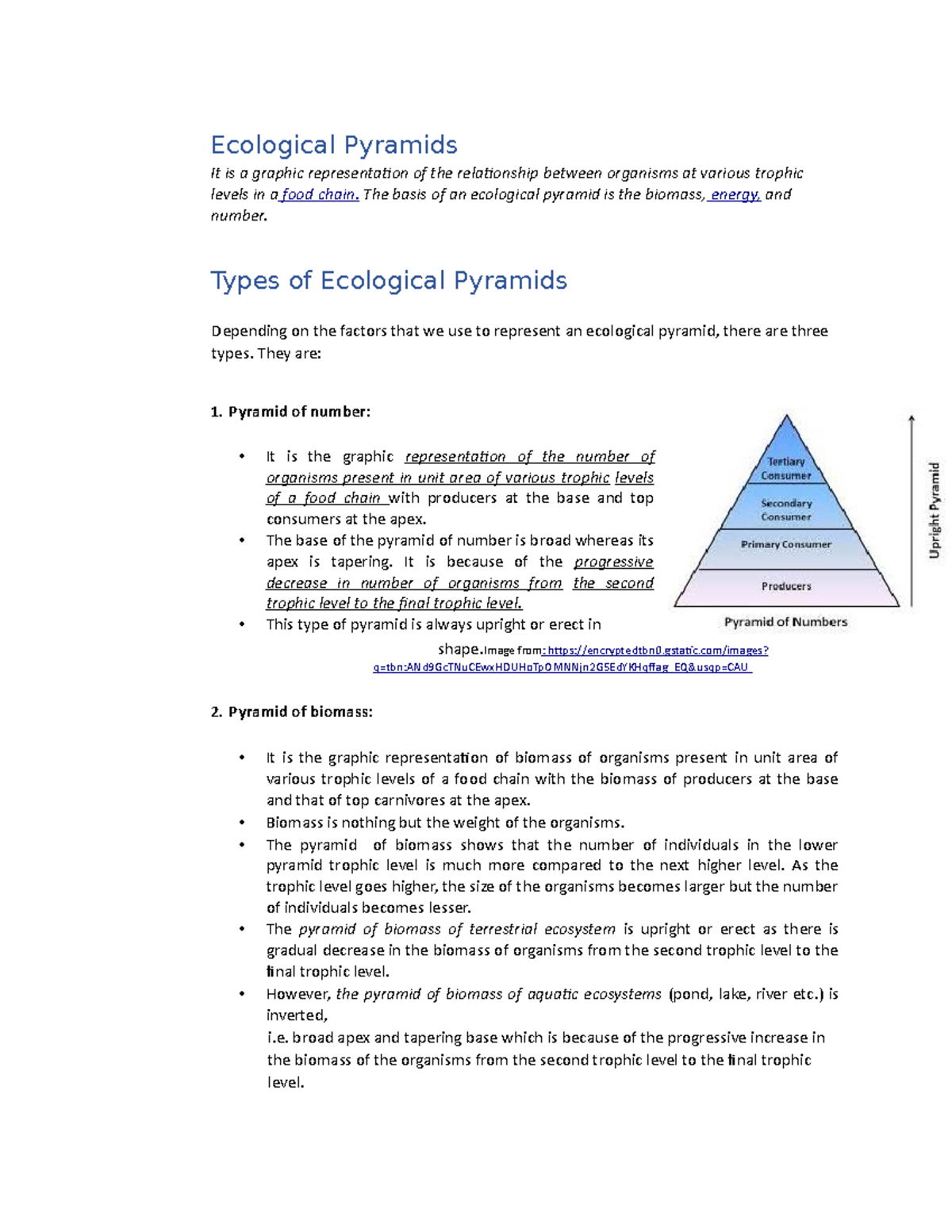 Environmental Science Module 2: Ecological Pyramids Overview - Studocu