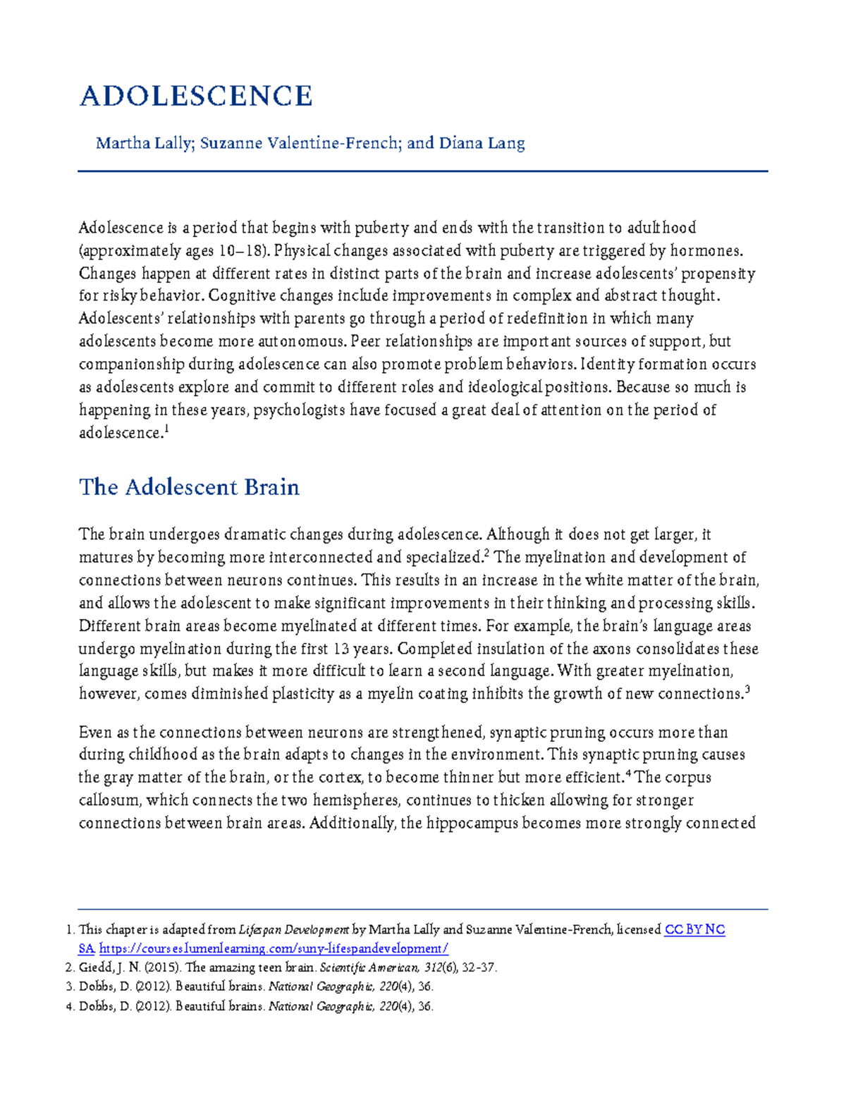 Adolescence: Developing Identity, Autonomy, and Emotional Changes ...