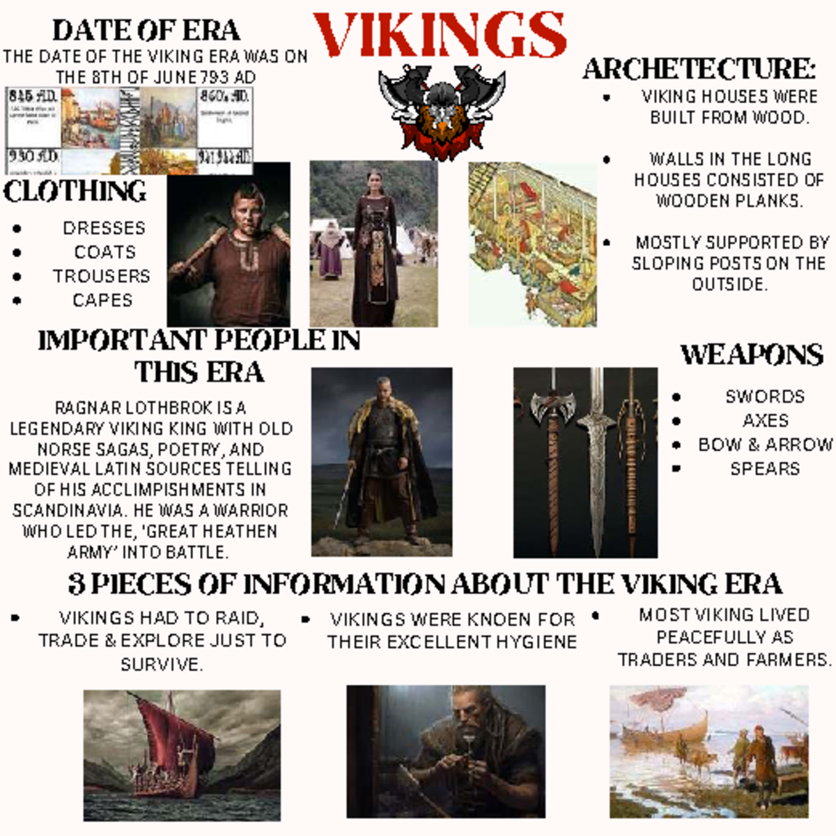 History ERA Learning TASK - VIKINGS DATE OF ERA THE DATE OF THE VIKING ...