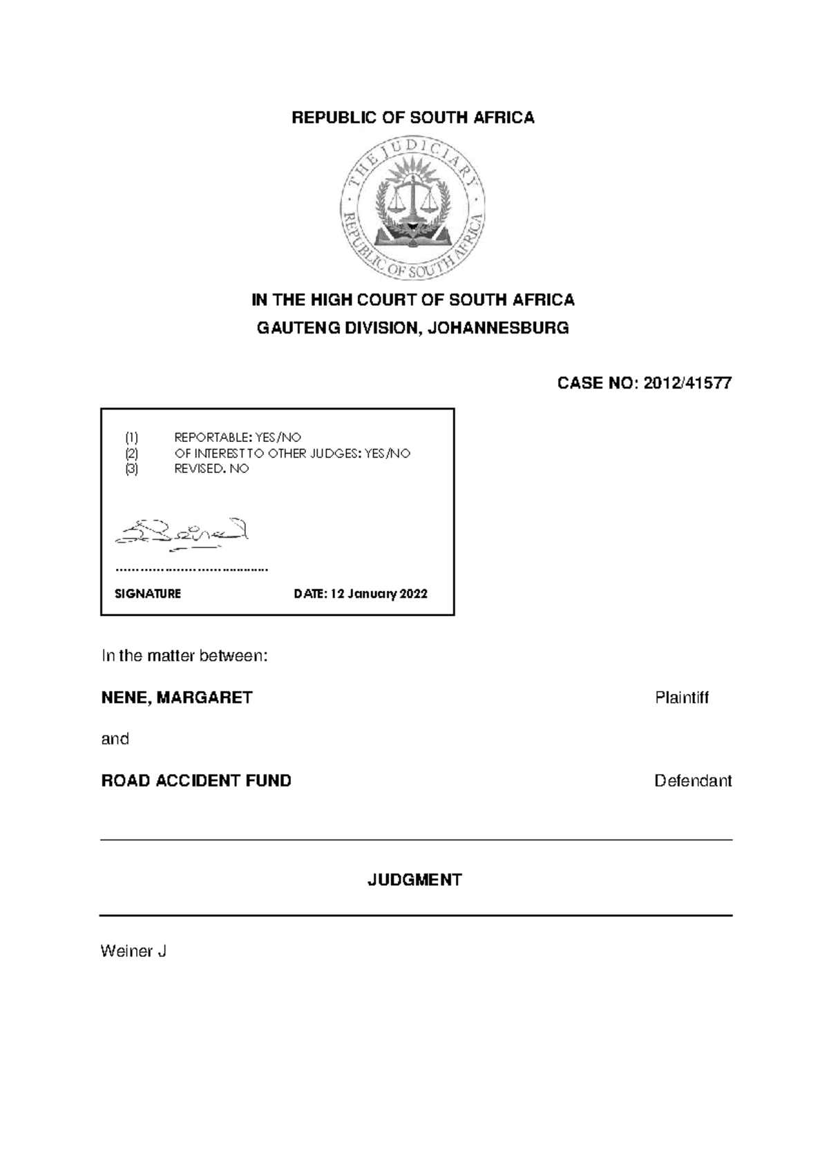 RC21 Trial Date Allocation Application - Form 1 Submission - Studocu