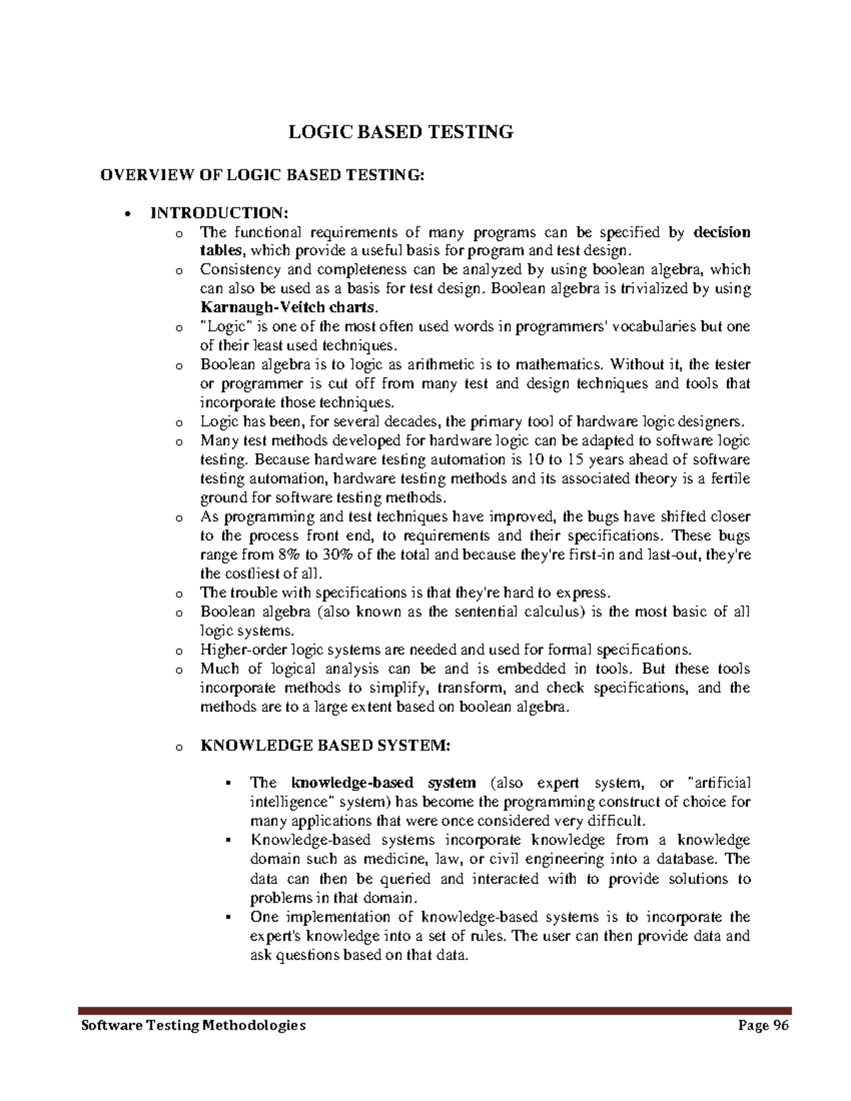 Unit-5 Logic Based Testing Lecture Notes: Key Concepts and Techniques ...
