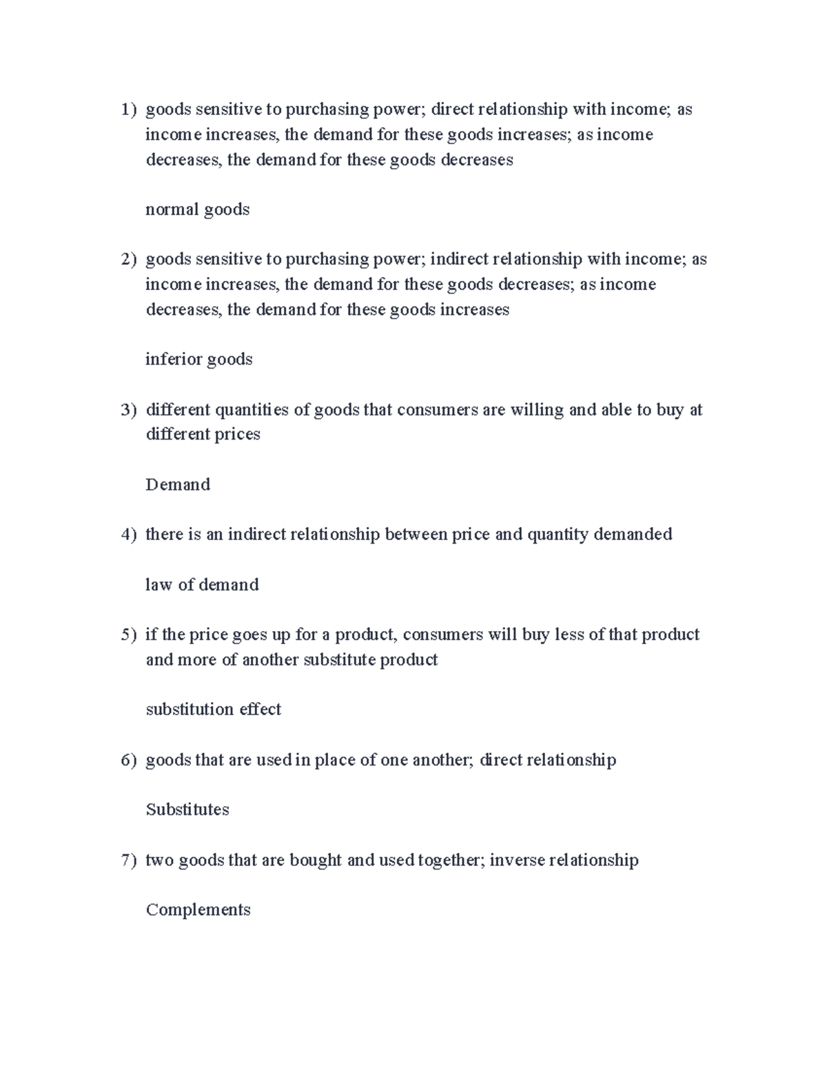 AP Microeconomics Review: Demand, Goods, and Relationships - Studocu