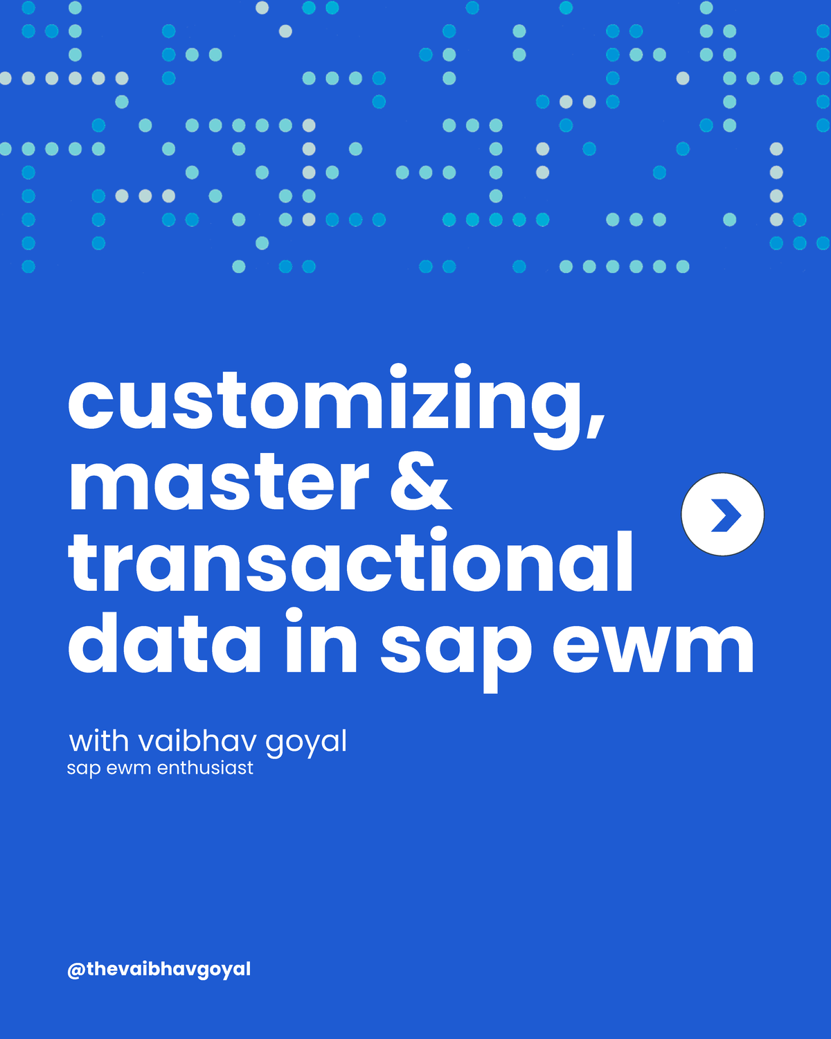 Customizing master data and transcational data in sap ewm vaibhav goyal ...