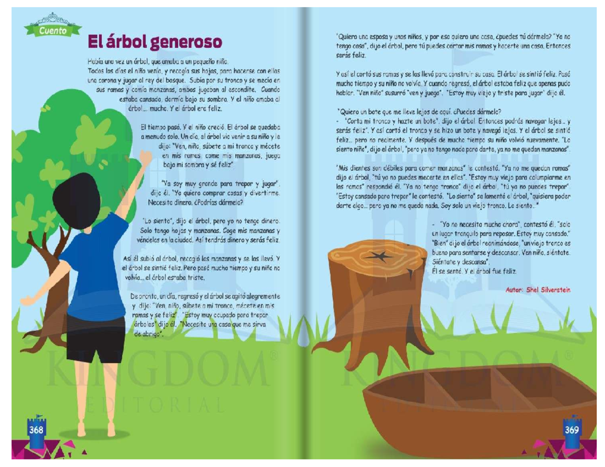 El árbol generoso - Análisis y comprensión del cuento - Studocu