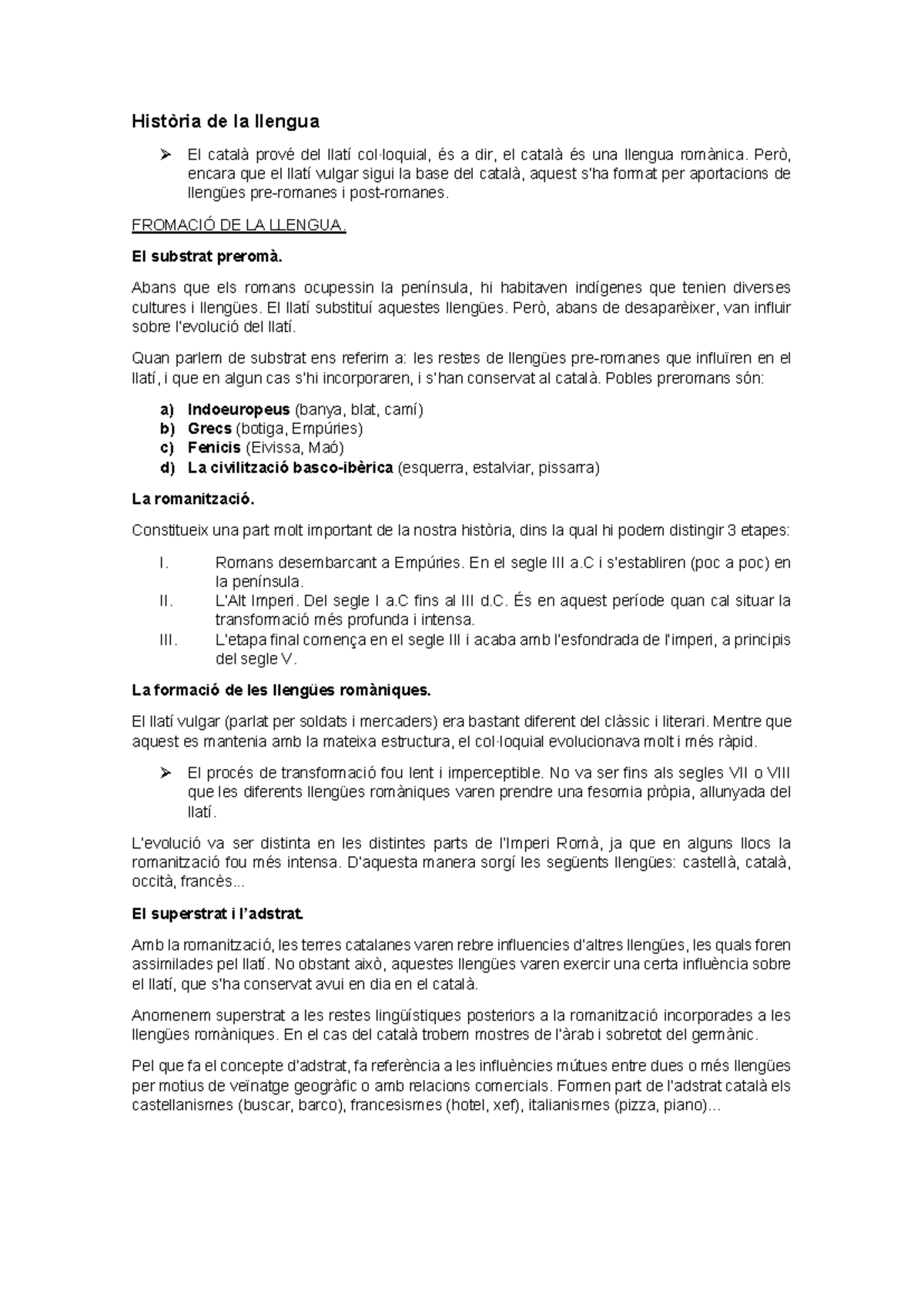 Història de la Llengua Catalana: Evolució i Influències (Curs 2023 ...