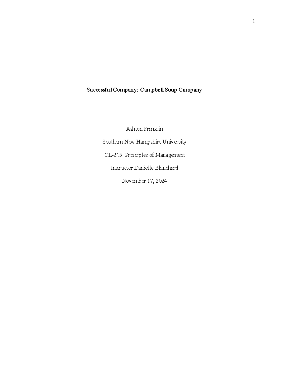 OL 215 Final Project One Final Paper Format Template (003) - Successful ...