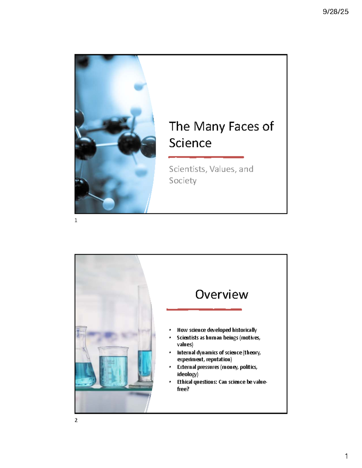 The Many Faces of Science: Values, Ethics, and Society (Course Code) - Studocu