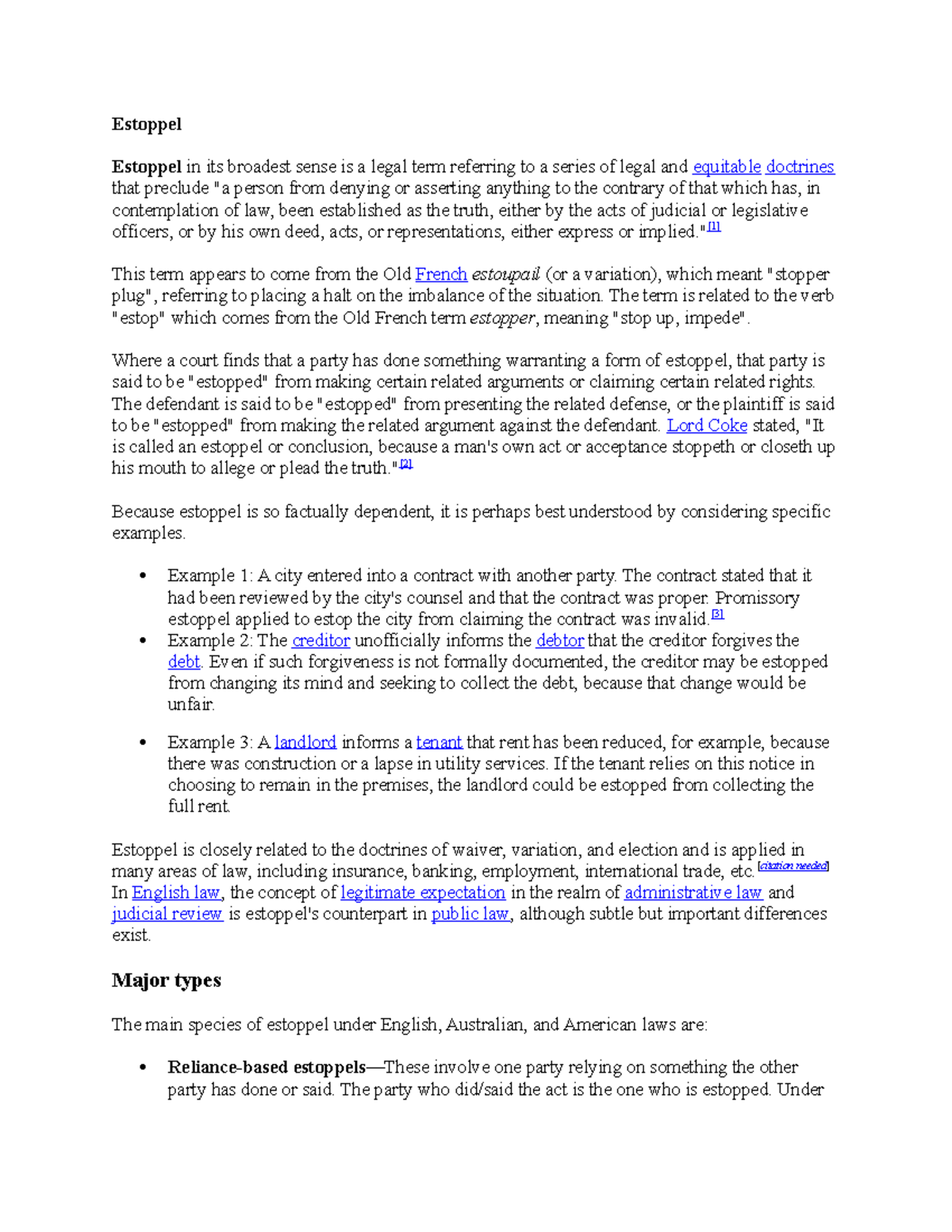 **LAW 201: Comprehensive Overview of Estoppel Principles and Types ...