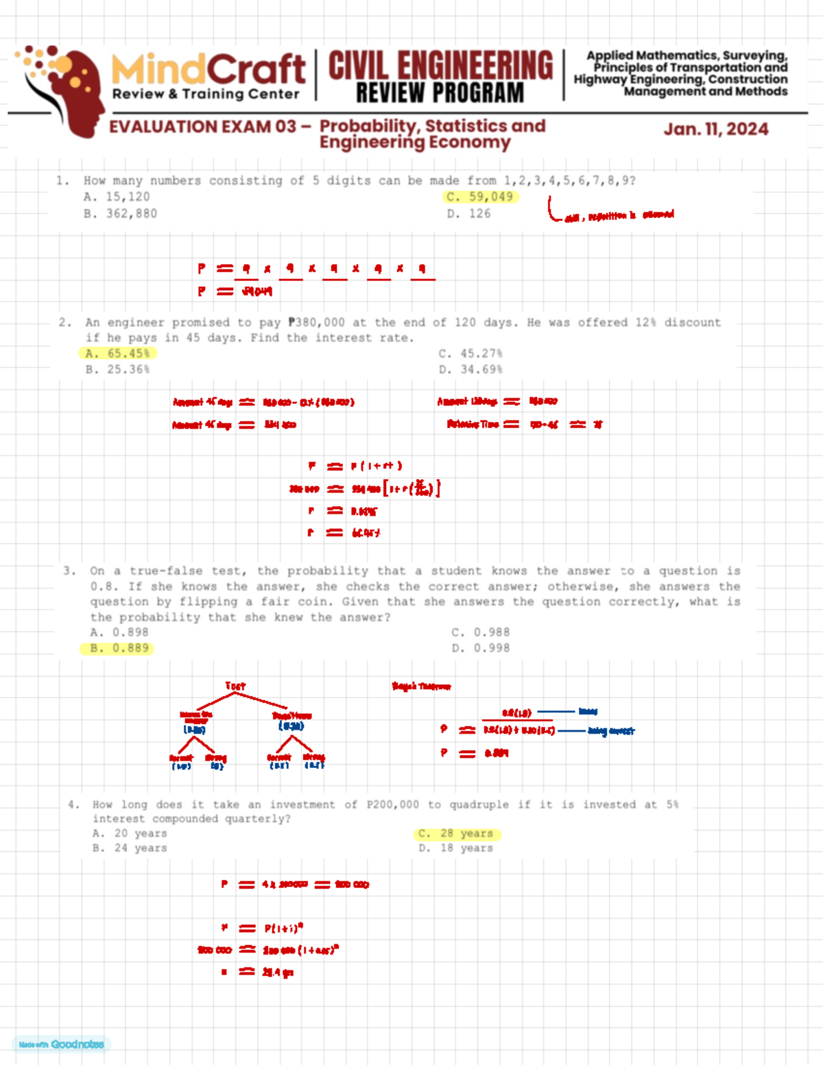 EVAL-03 - Practice Problems in Civil Engineering Concepts - Studocu