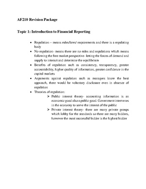 AF210 Tutorial Answers - Financial Accounting - Studocu