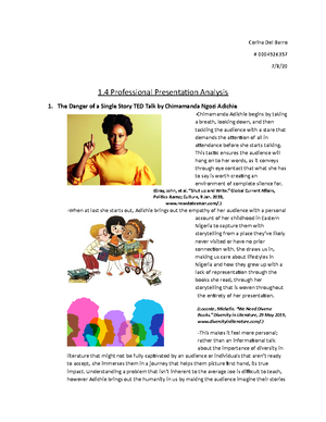 GEN1011-O-Creative Presentation 1.4 TED Talk Analysis - TED Talk ...