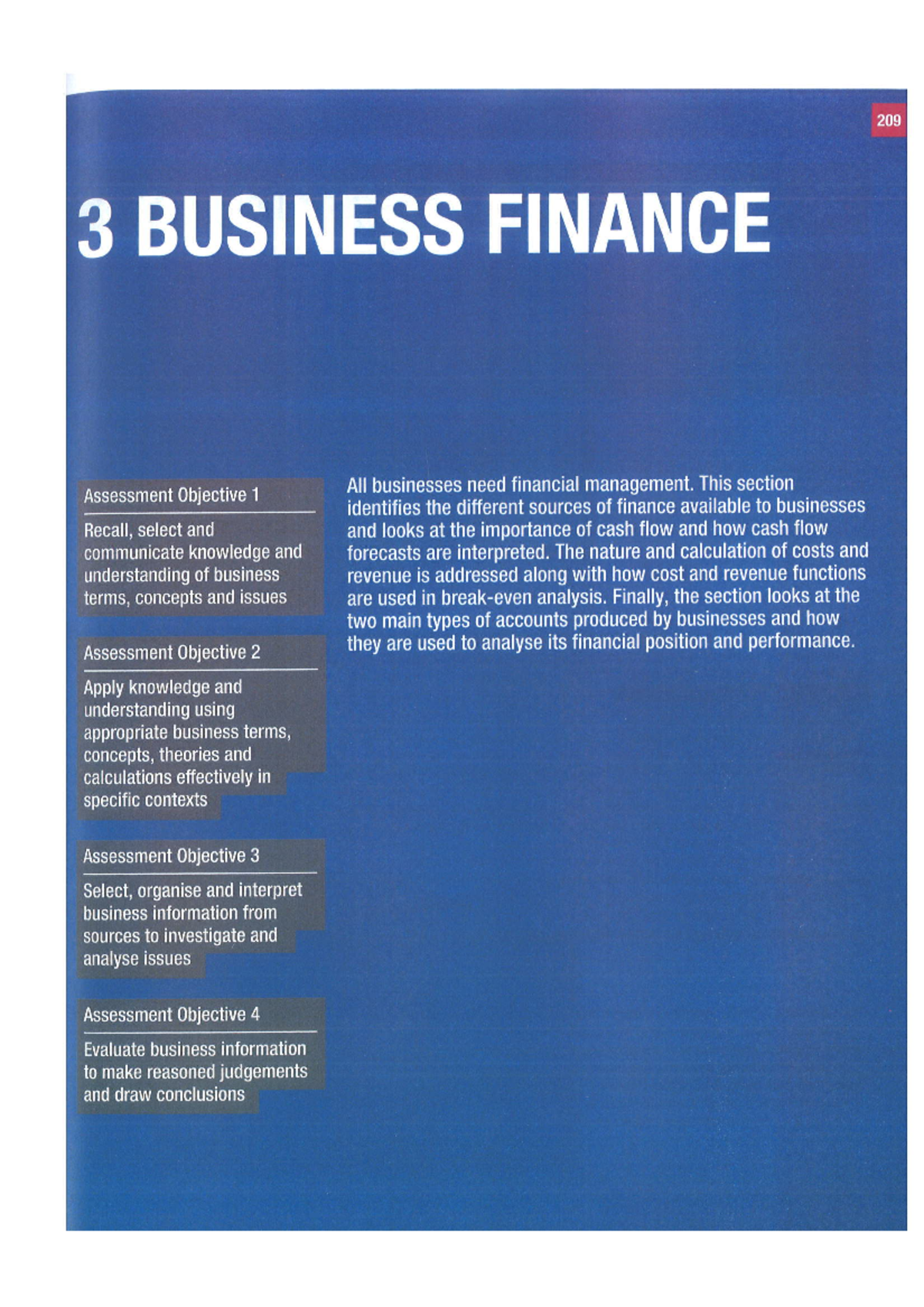 209 3 BUSINESS FINANCE: Sources, Costs, and Cash Flow Analysis - Studocu