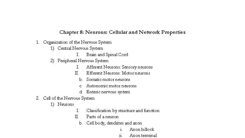 Study Guide for Ch 8, 9, 12: Neurons & Muscle Physiology 2025 - Studocu