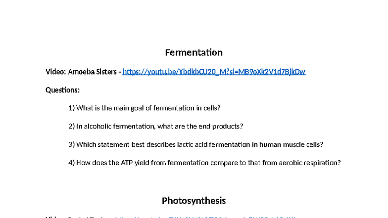 Fermentation+and+Photosynthesis+-+Pre-test+questions+%28Without+answer ...