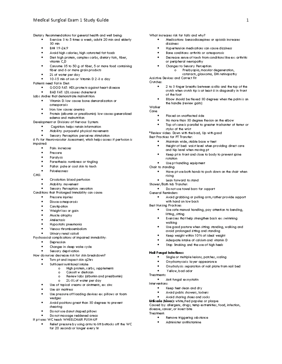 Medsurg 1 Exam 4 Study Guide: Key Concepts & Review - Studocu