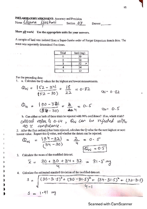 [Solved] calculate the average drop volume if water volume is 100mL and ...