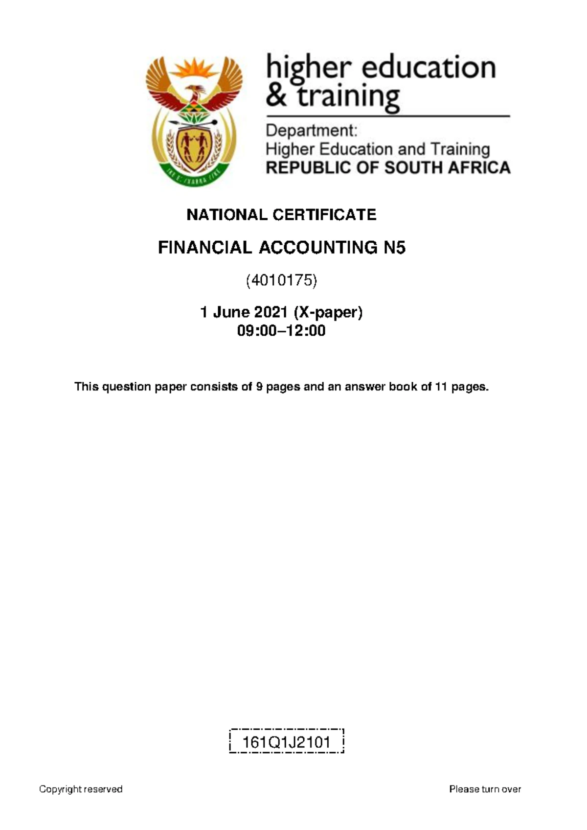 N5 Financial Accounting November 2020 - NATIONAL CERTIFICATE FINANCIAL ...