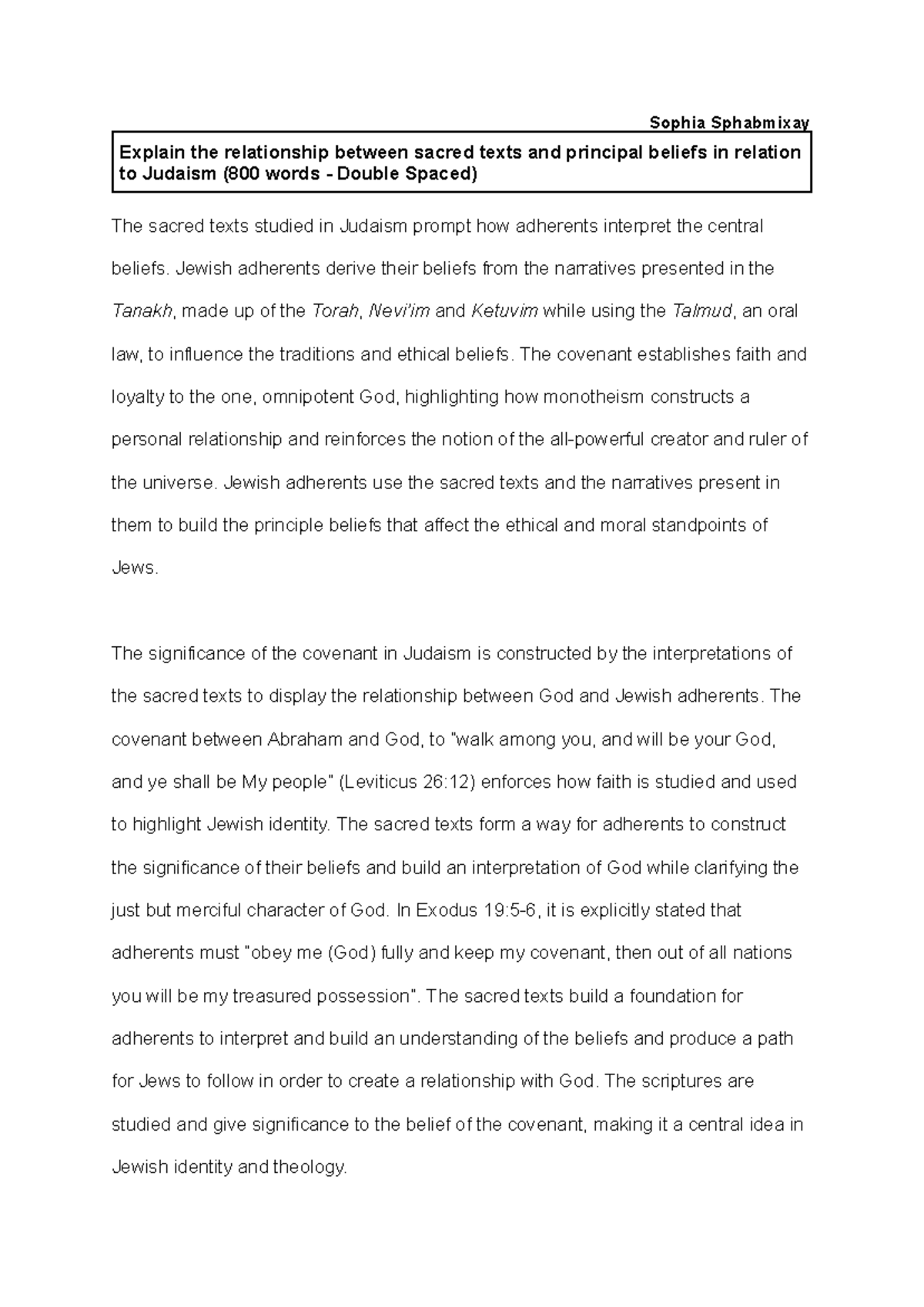 The Relationship Between Sacred Texts and Principal Beliefs in Judaism ...