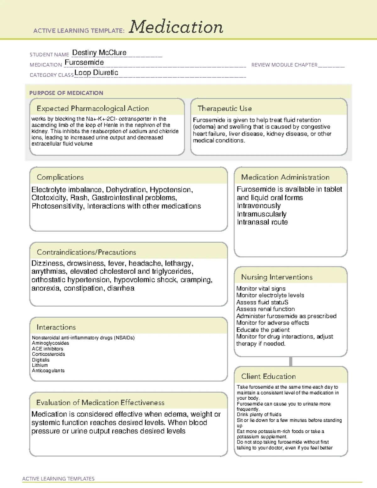ACTIVE LEARNING TEMPLATE Medication methotrexate - ACTIVE LEARNING ...