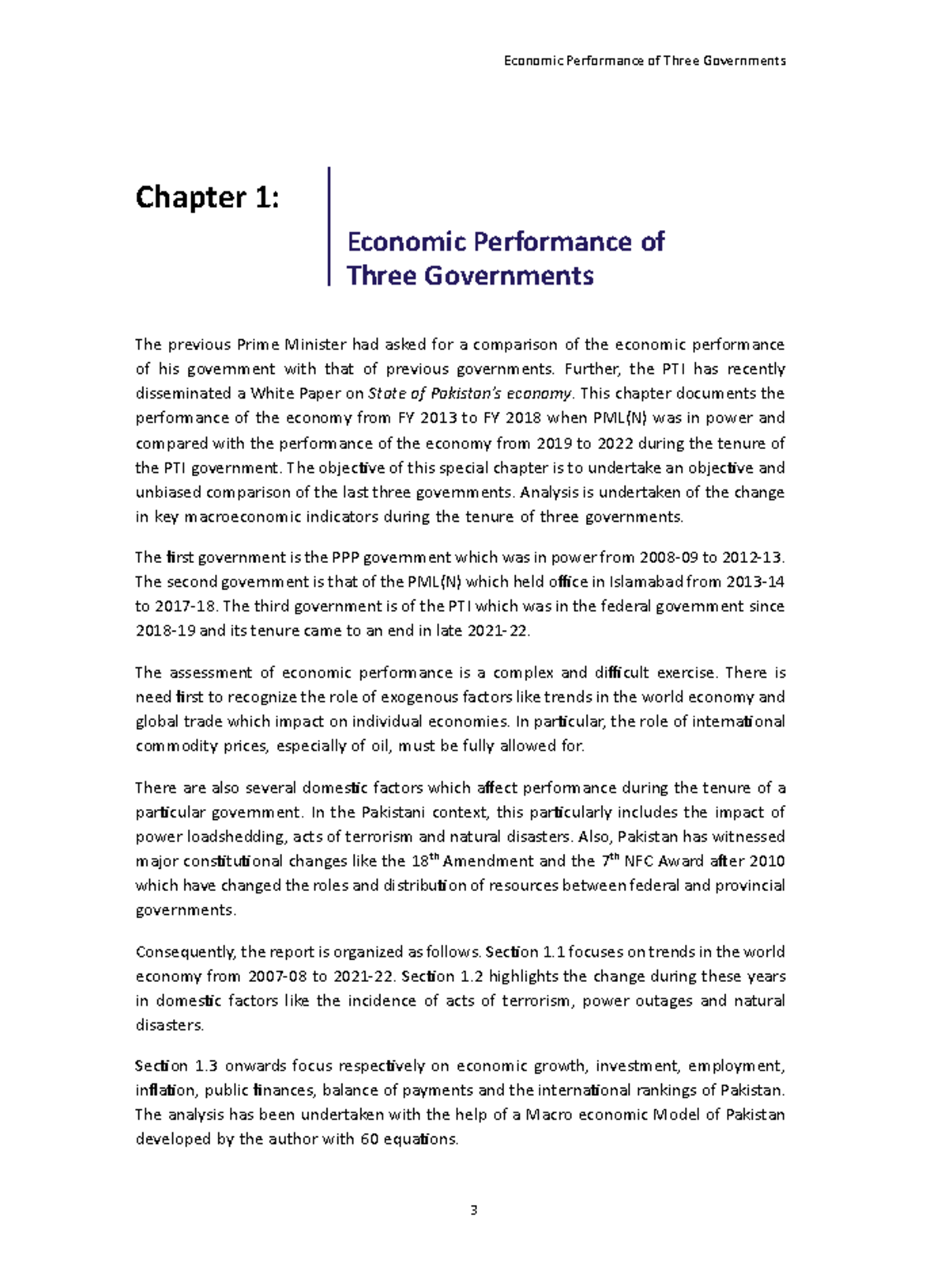 Economic Performance Analysis of Three Governments (ECO 101) - Studocu
