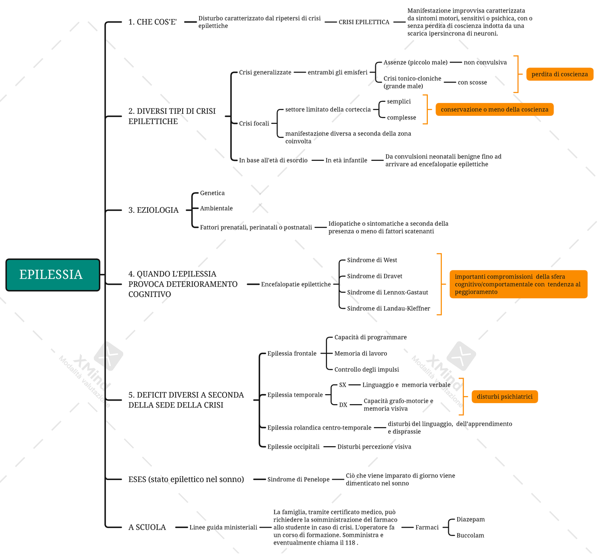 Mappa Concettuale PER Epilessia - EPILESSIA 1. CHE COS'E' 2. DIVERSI ...