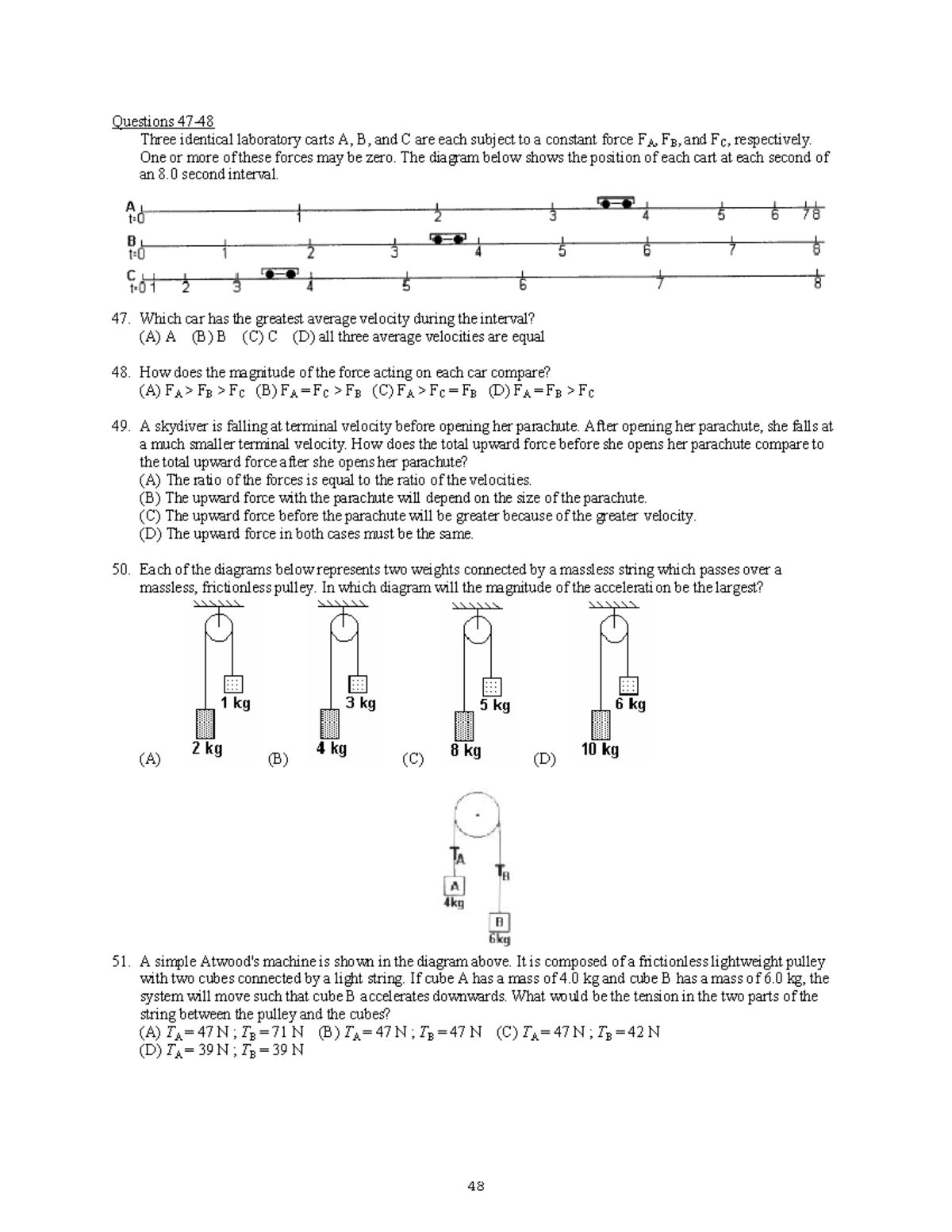 Physics 1 Worksheet #6: Average Velocity & Forces Analysis - Studocu