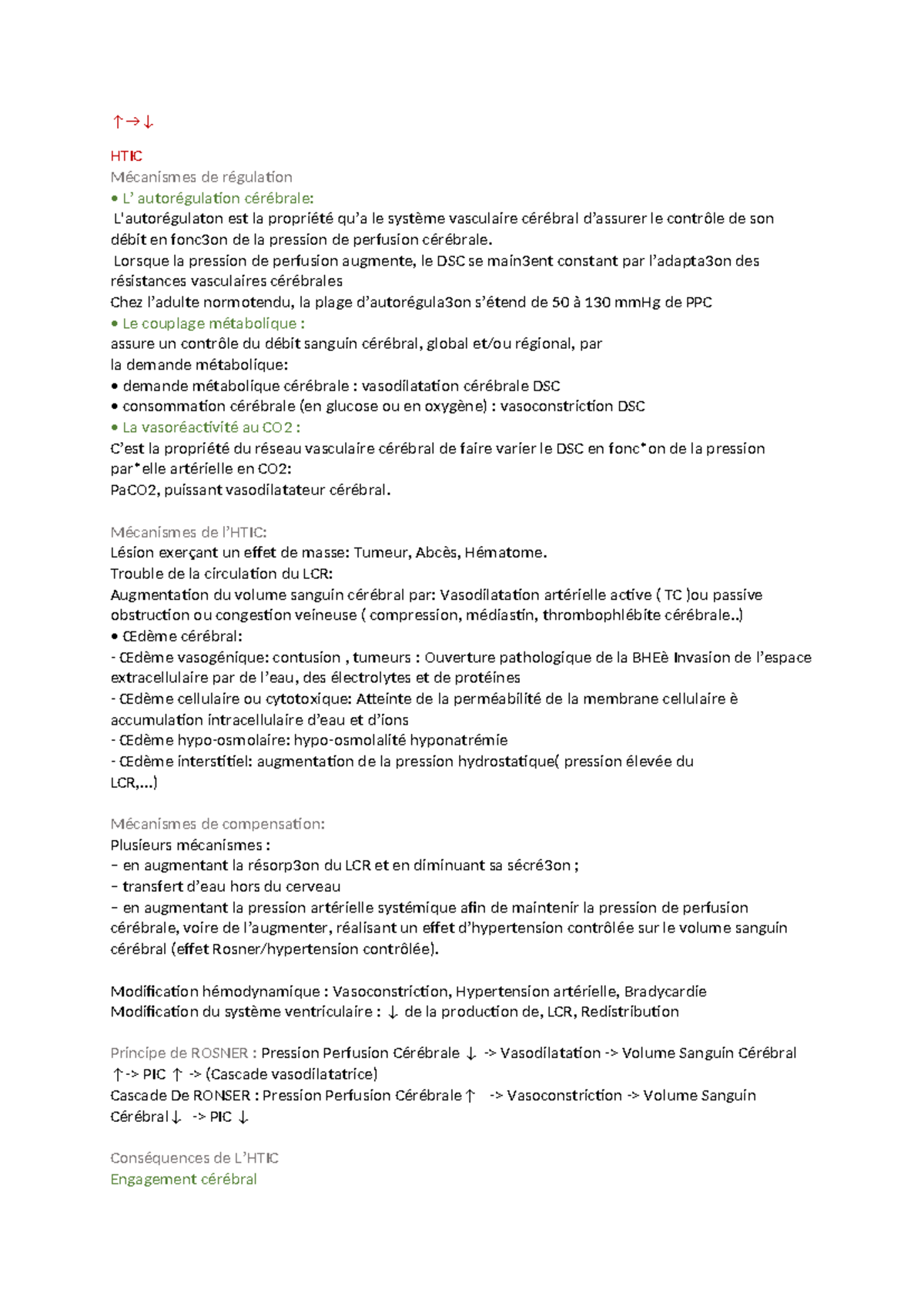 HTIC Mécanismes de Régulation Cérébrale et Complications Associées ...