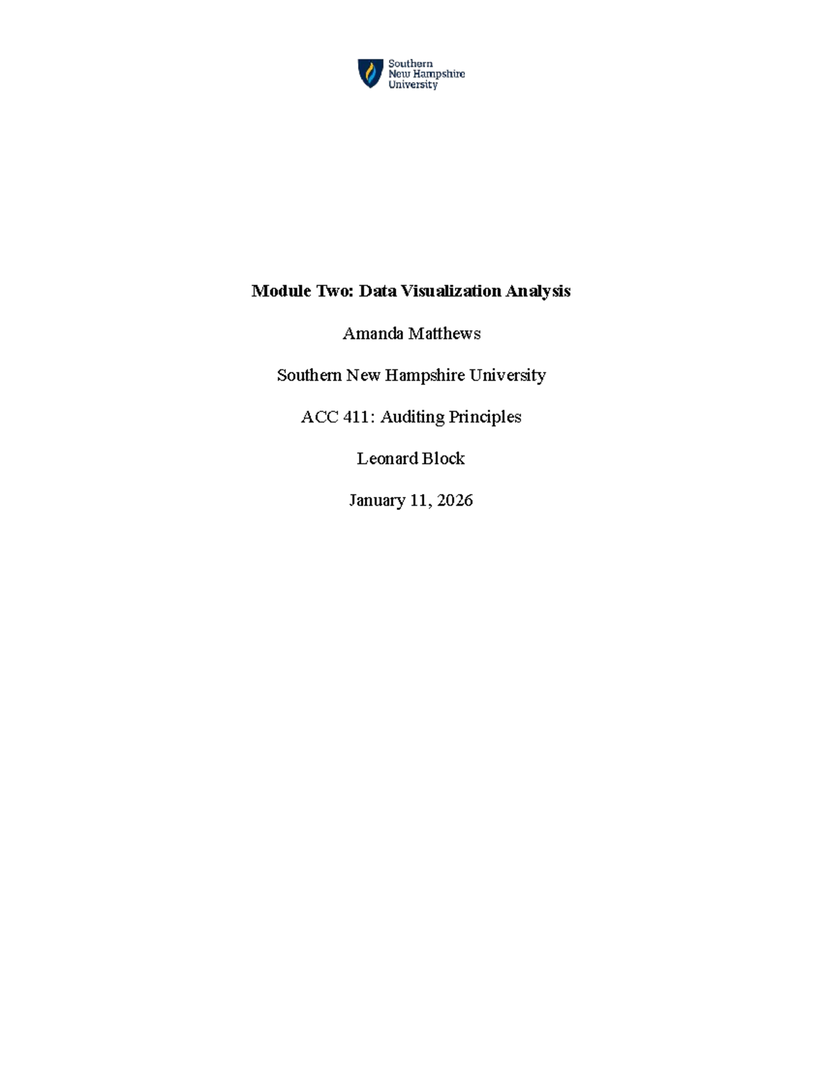 ACC 411: Module Two Data Analytics Activity Template - Studocu