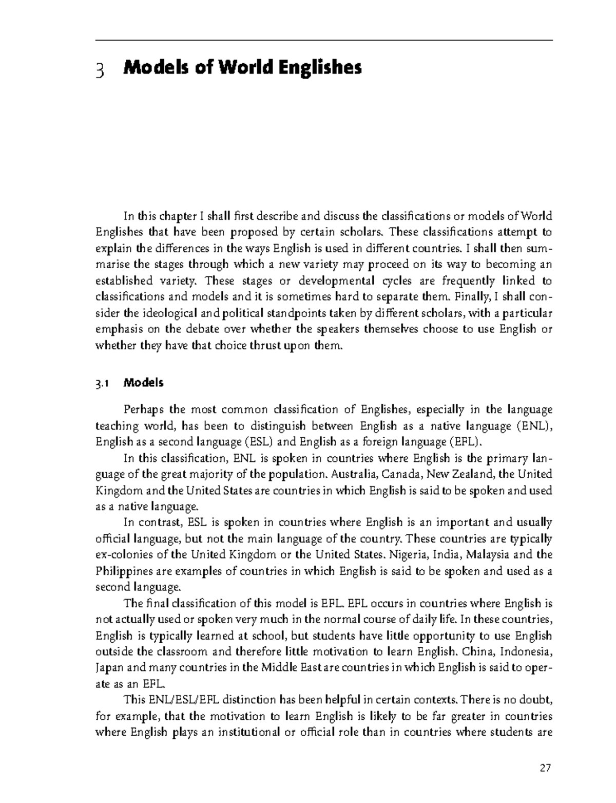 World Englishes: Models and Developmental Cycles in Linguistics - Studocu