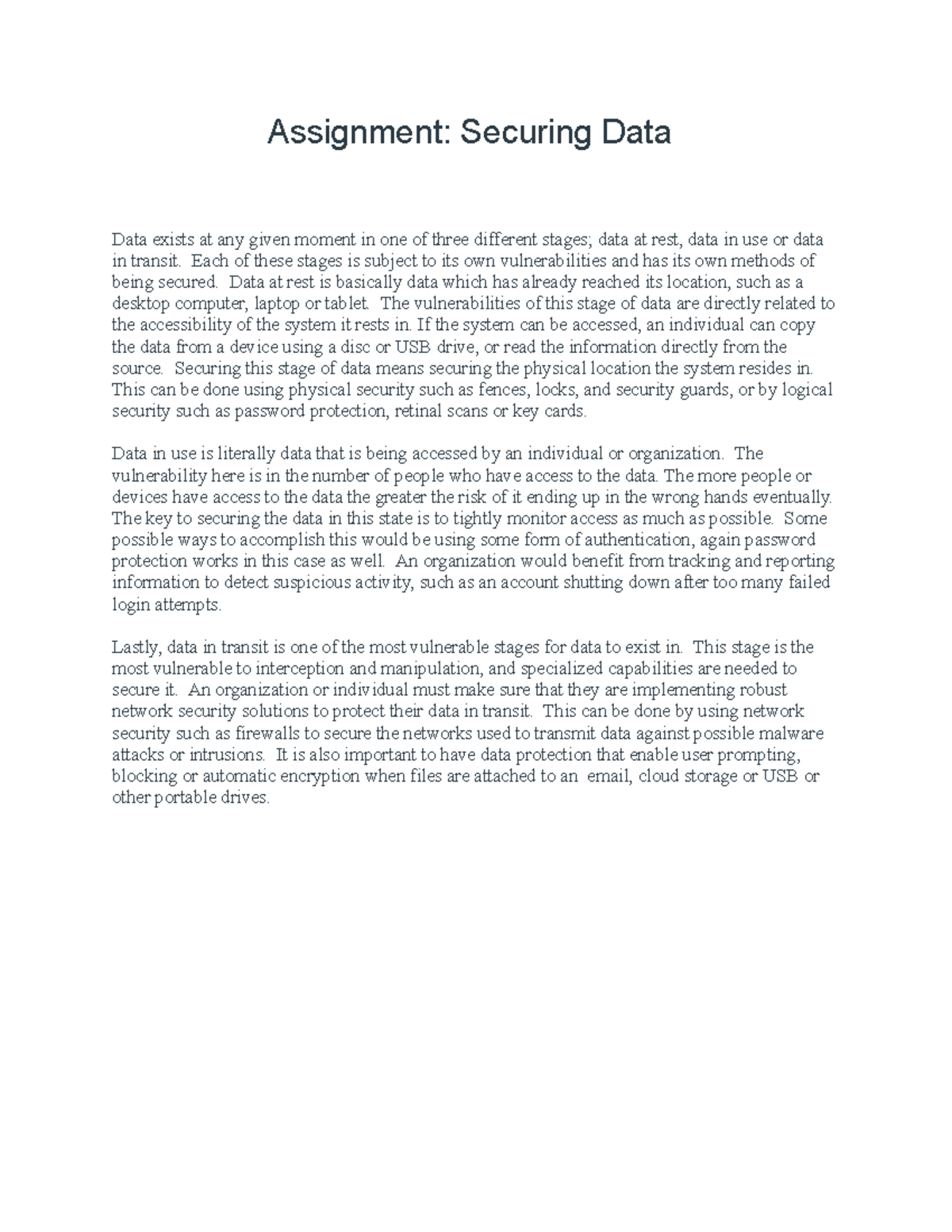 Securing Data: Vulnerabilities & Protection Methods Explained - Studocu