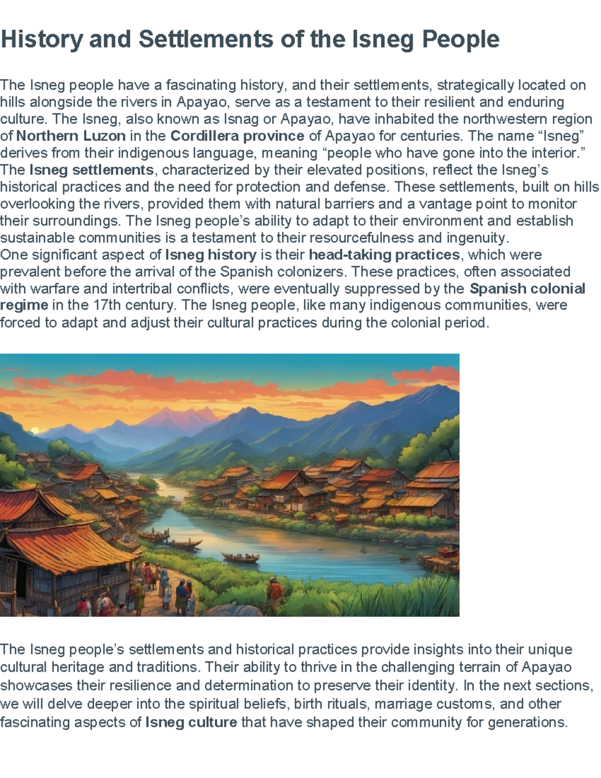 Apayao - asdasdasd - History and Settlements of the Isneg People The ...