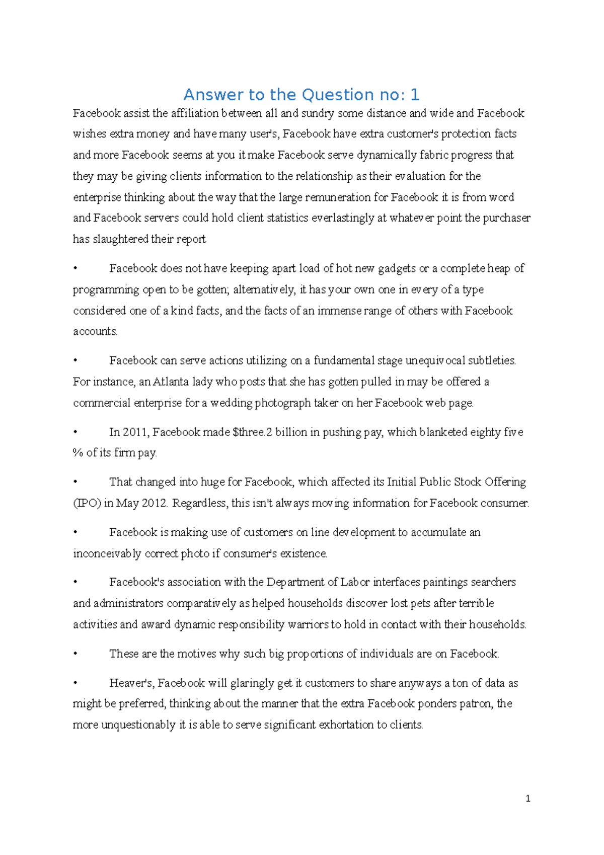 Ethical Dilemmas of Facebook's User Privacy and Data Sharing - Studocu