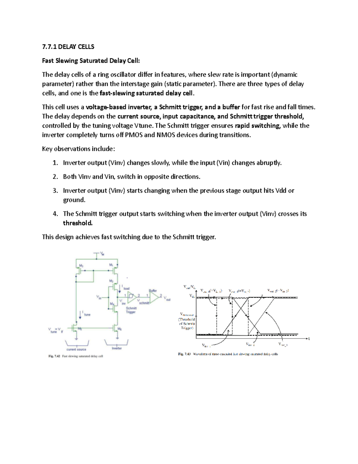 WC unit 4 - qwe - 7.7 DELAY CELLS Fast Slewing Saturated Delay Cell: The delay cells of a ring ...