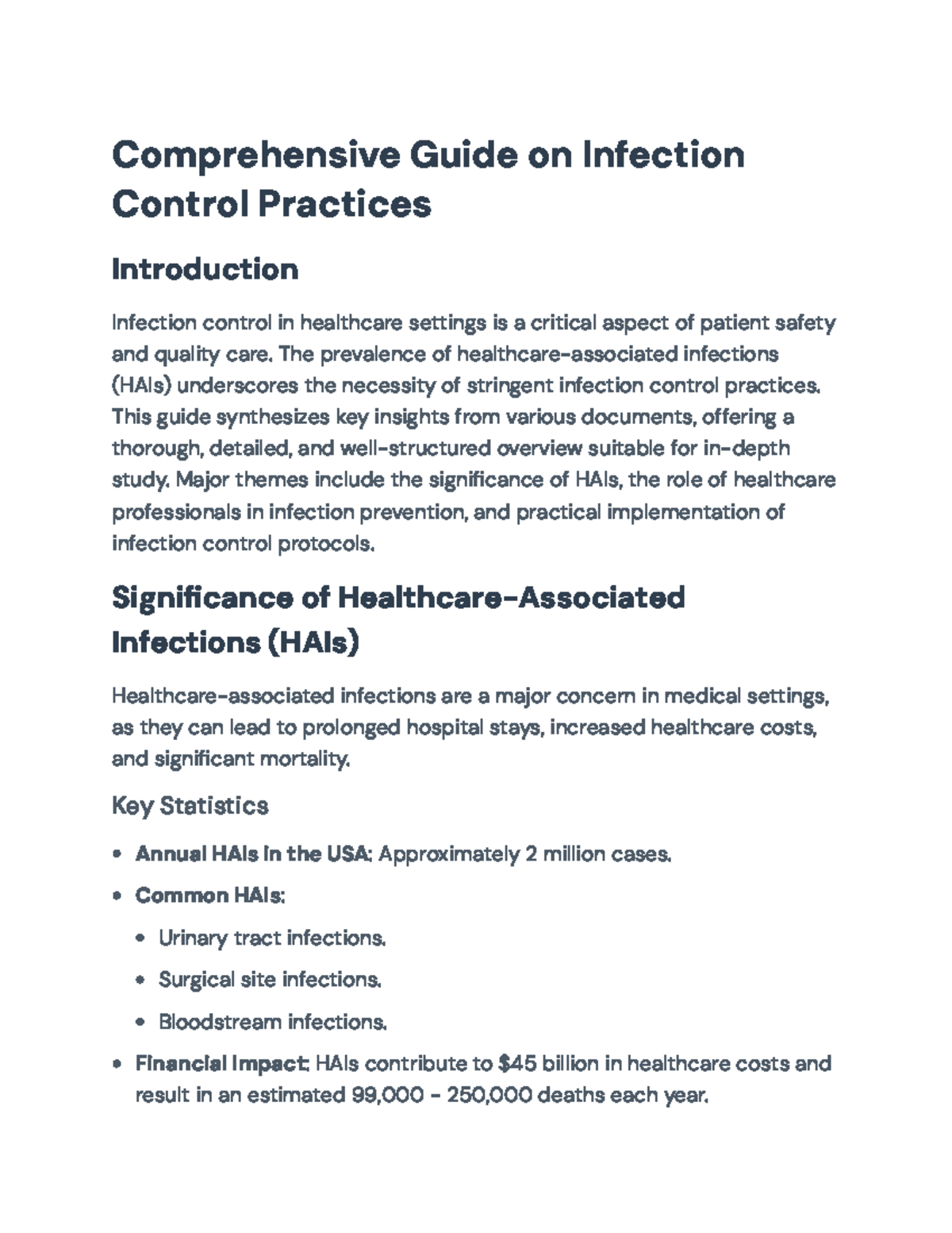 Infection Control Practices: A Detailed Guide for Healthcare Safety ...