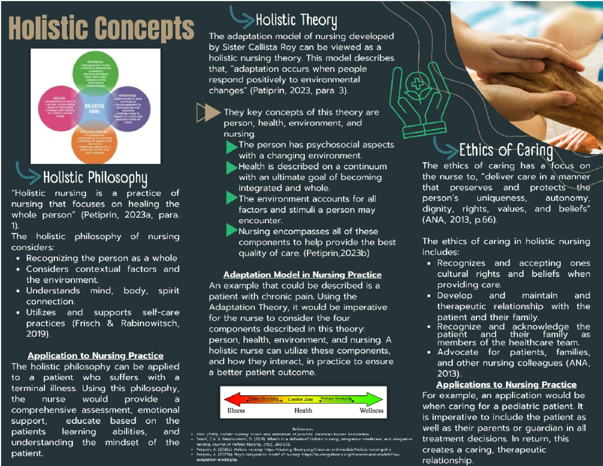 3738 Holistic Nursing Concepts & Roy's Adaptation Model Assignment ...