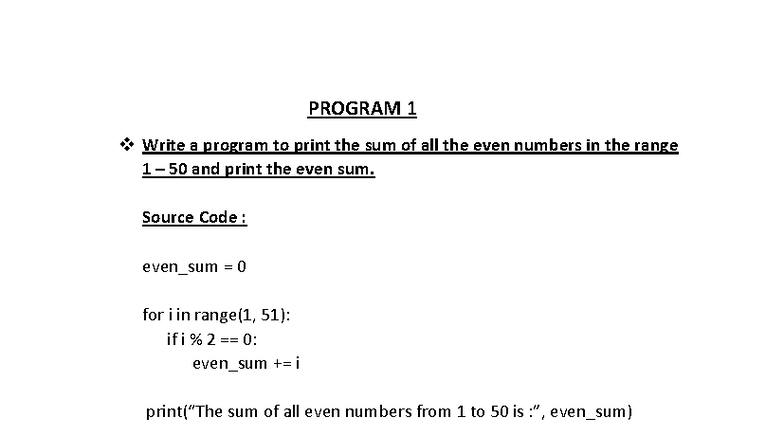 Programming Exercises and Solutions - Program 1 Notes - Studocu
