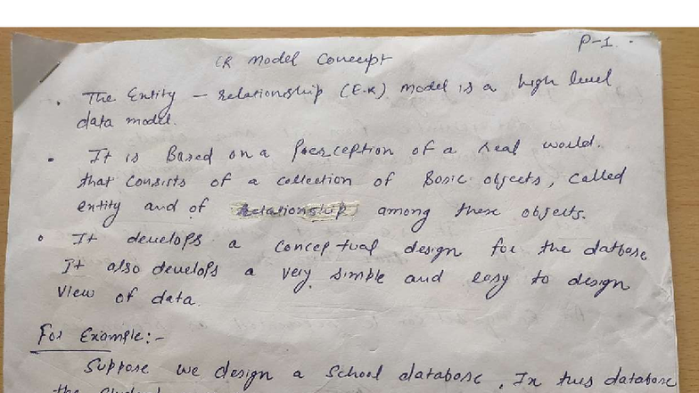 Data Models (ER) - Understanding Basic Concepts and Design - Studocu